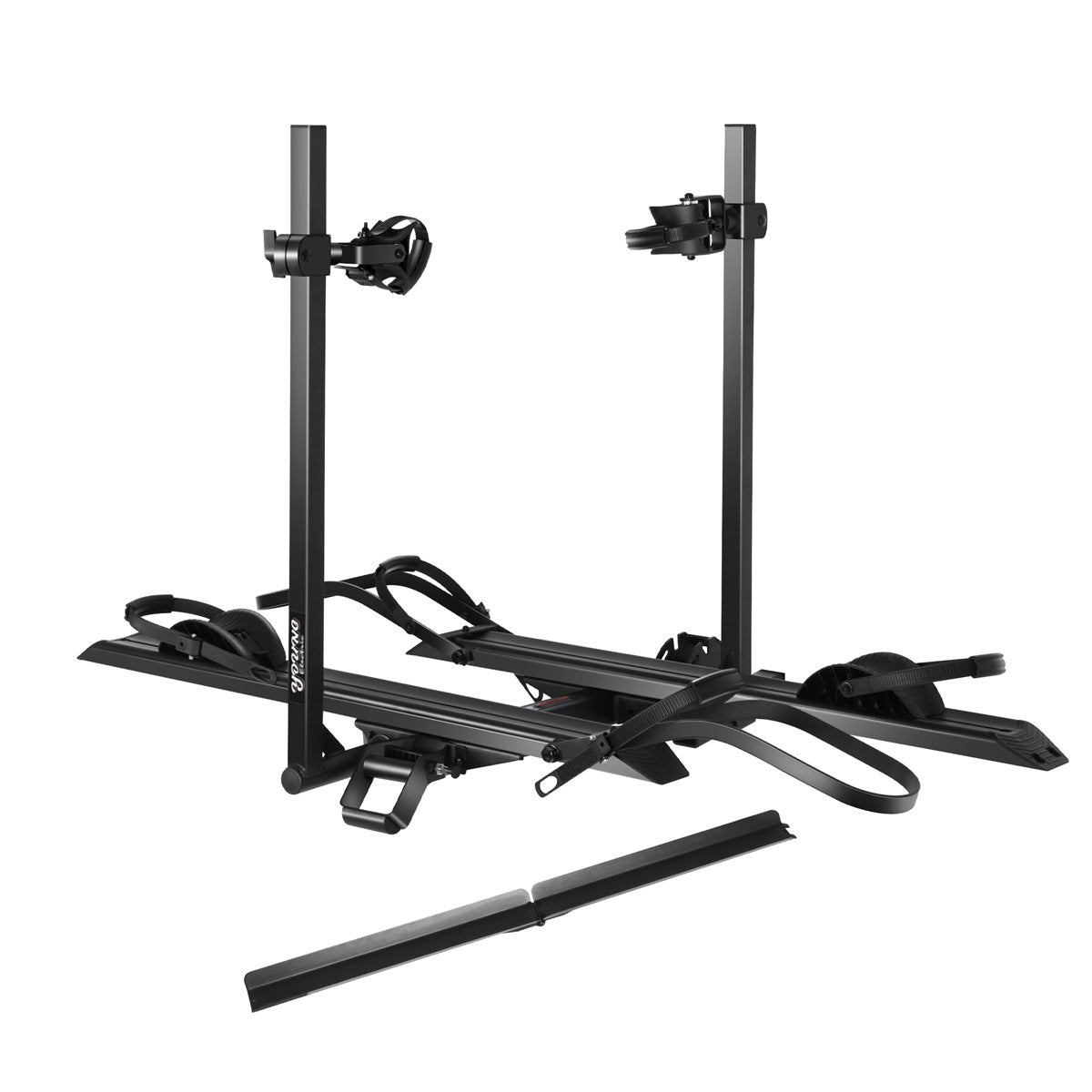 2-Bike Hitch Electric Bike Rack with Ramp, Folding Fat Tire E-Bike Car ...