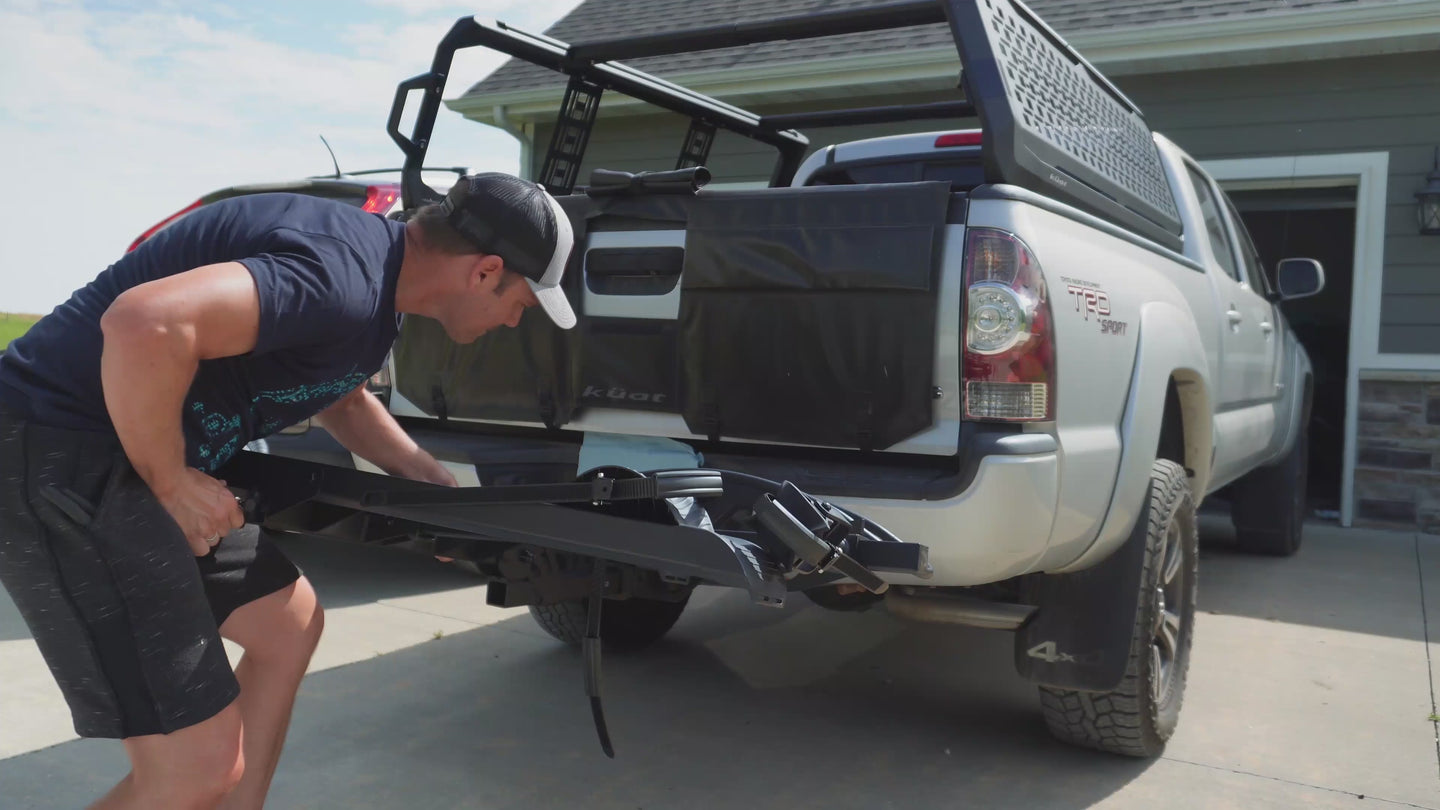 2-Bike Hitch E-Bike Rack with Ramp, Easy Fold and Tilt, Heavy Duty ...